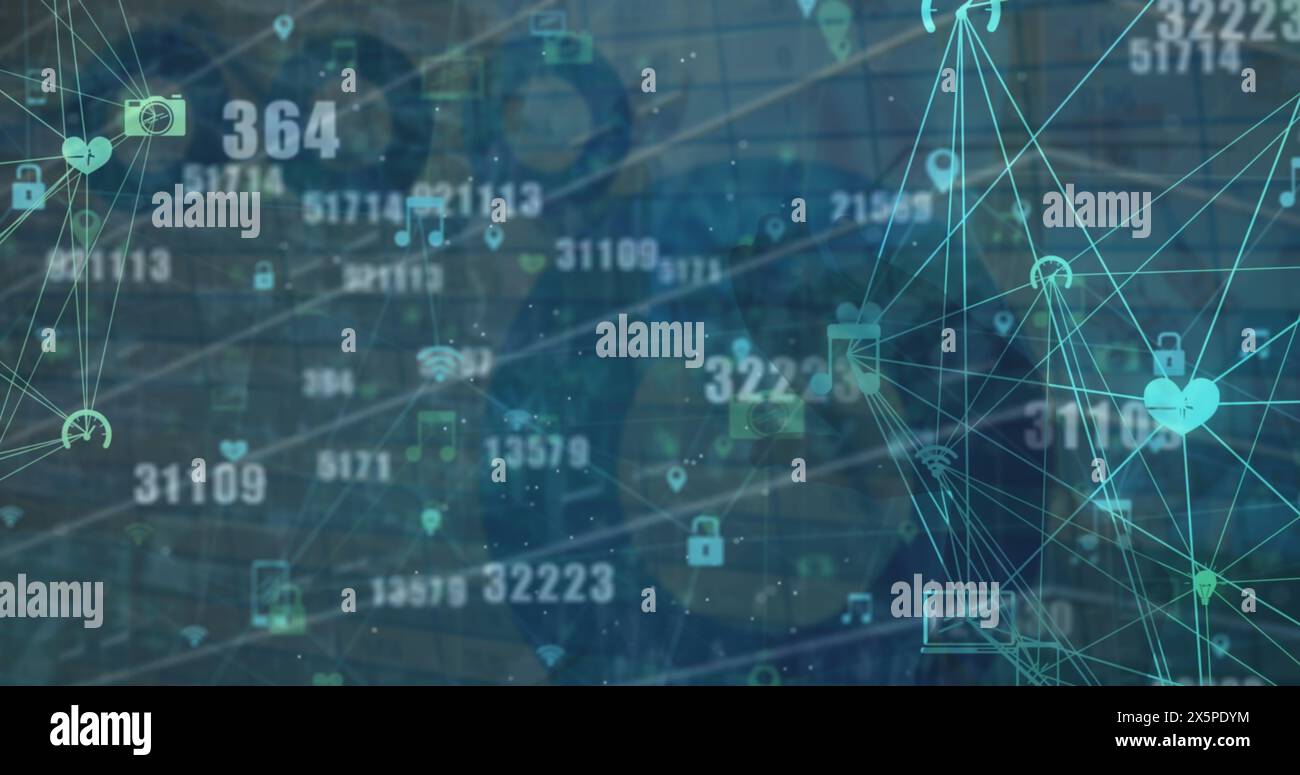 Animation network connections interface data hi-res stock photography ...
