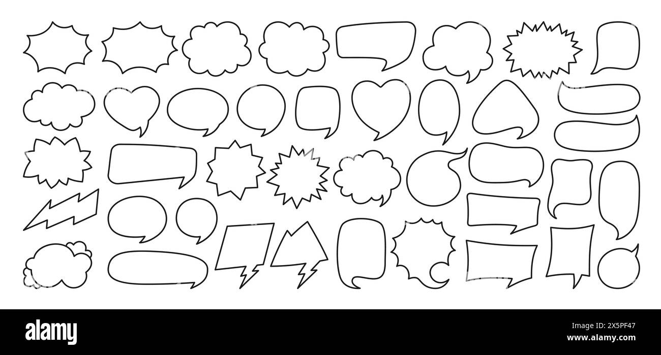 Silhouette bubble dialog box design Black and White Stock Photos ...