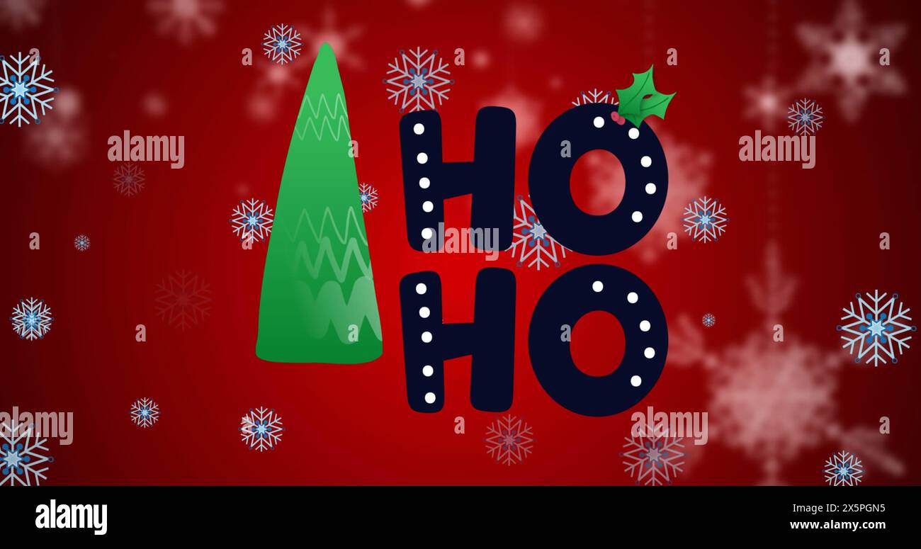 Animation ho text over snow hi-res stock photography and images - Alamy