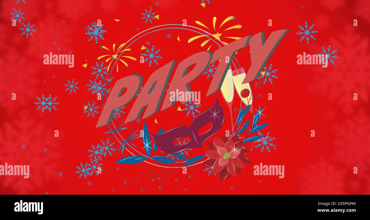 Animation white christmas icons falling hi-res stock photography and ...