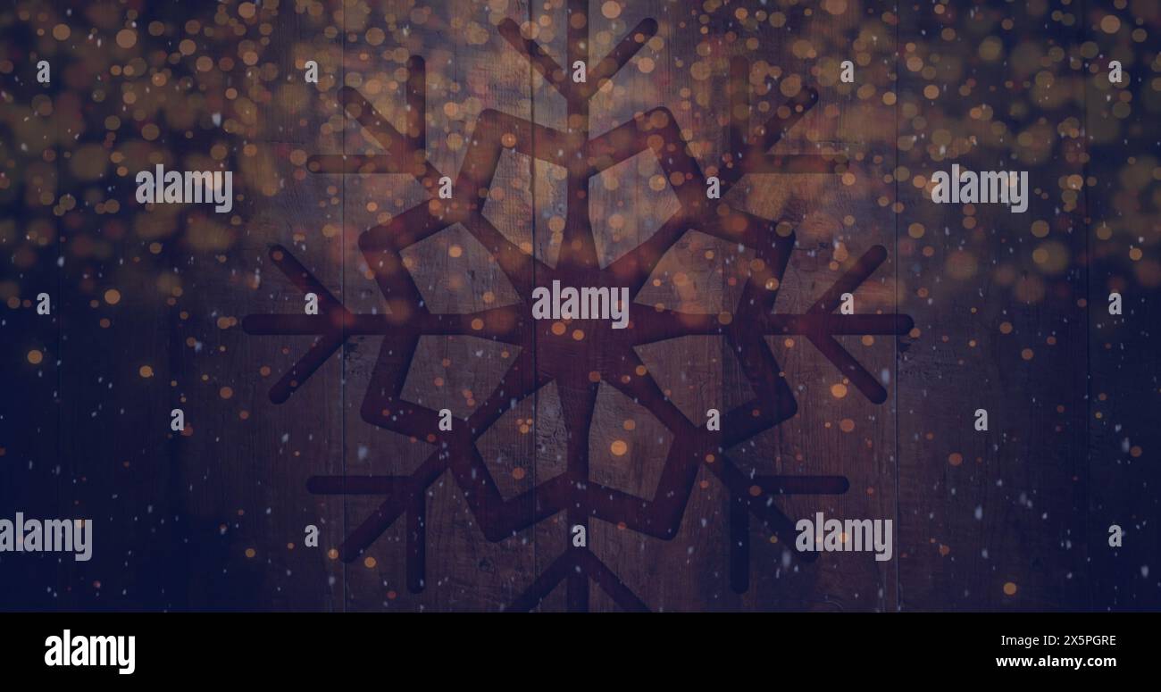 Animation snow falling wooden snowflake hi-res stock photography and ...