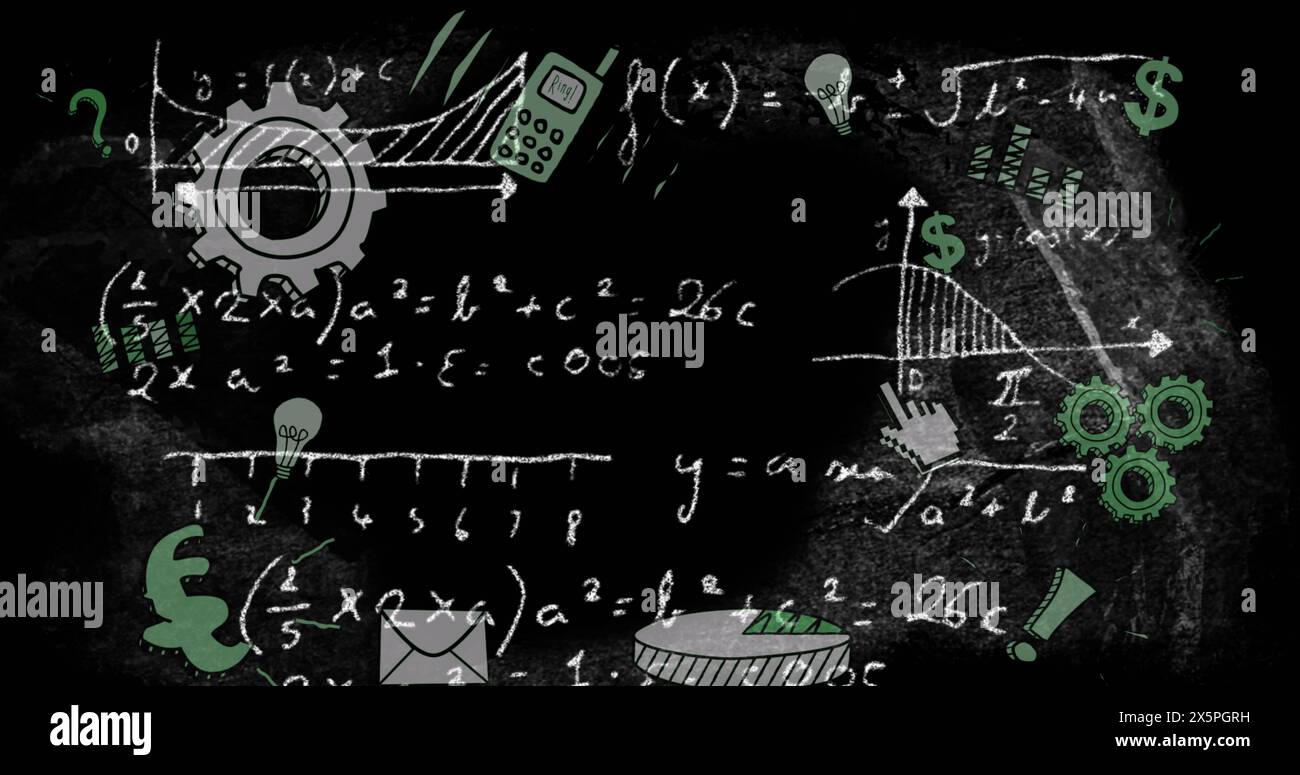 Animation icons graphs mathematical equations hi-res stock photography and images - Alamy