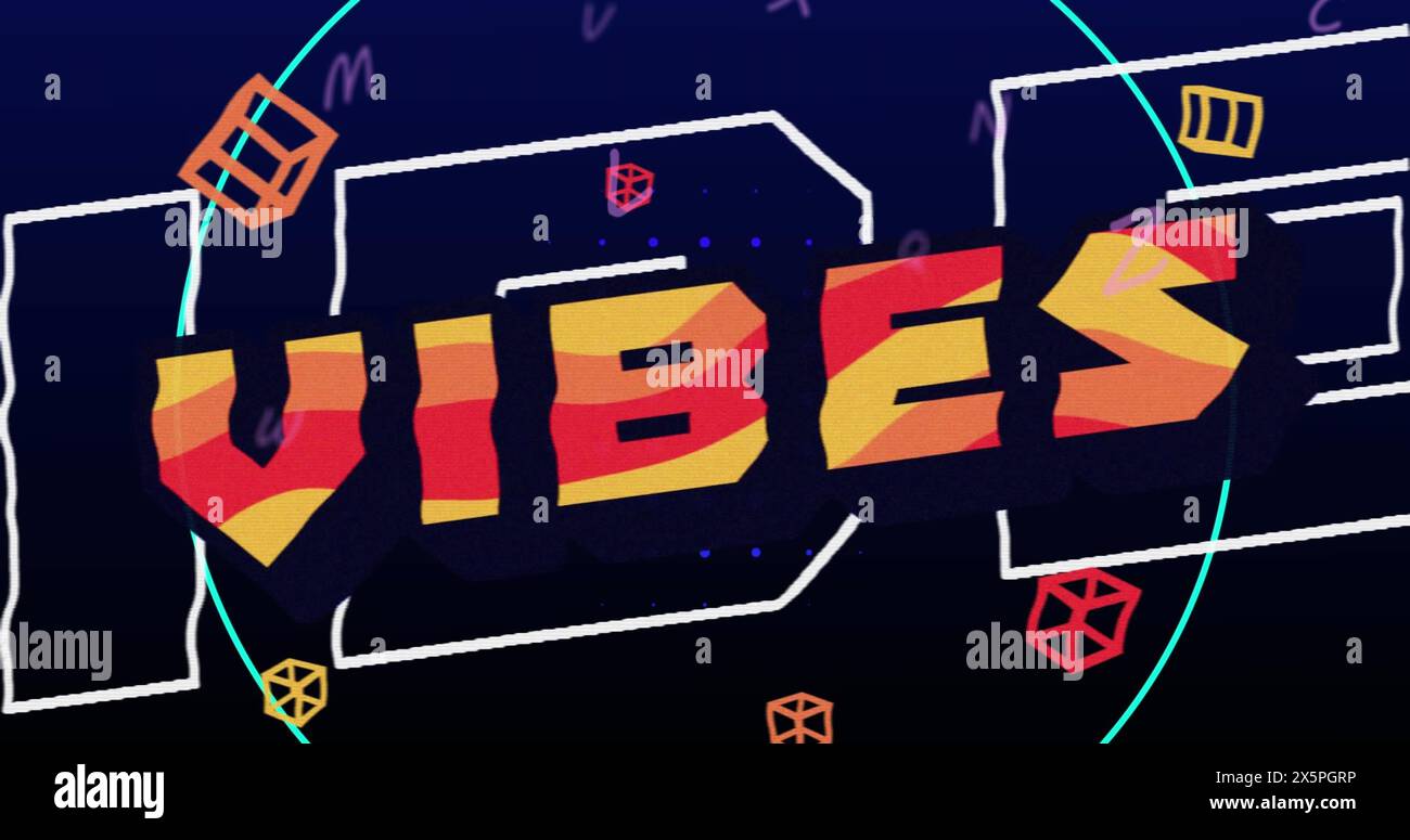 Vibes text animation over geometric hi-res stock photography and images ...