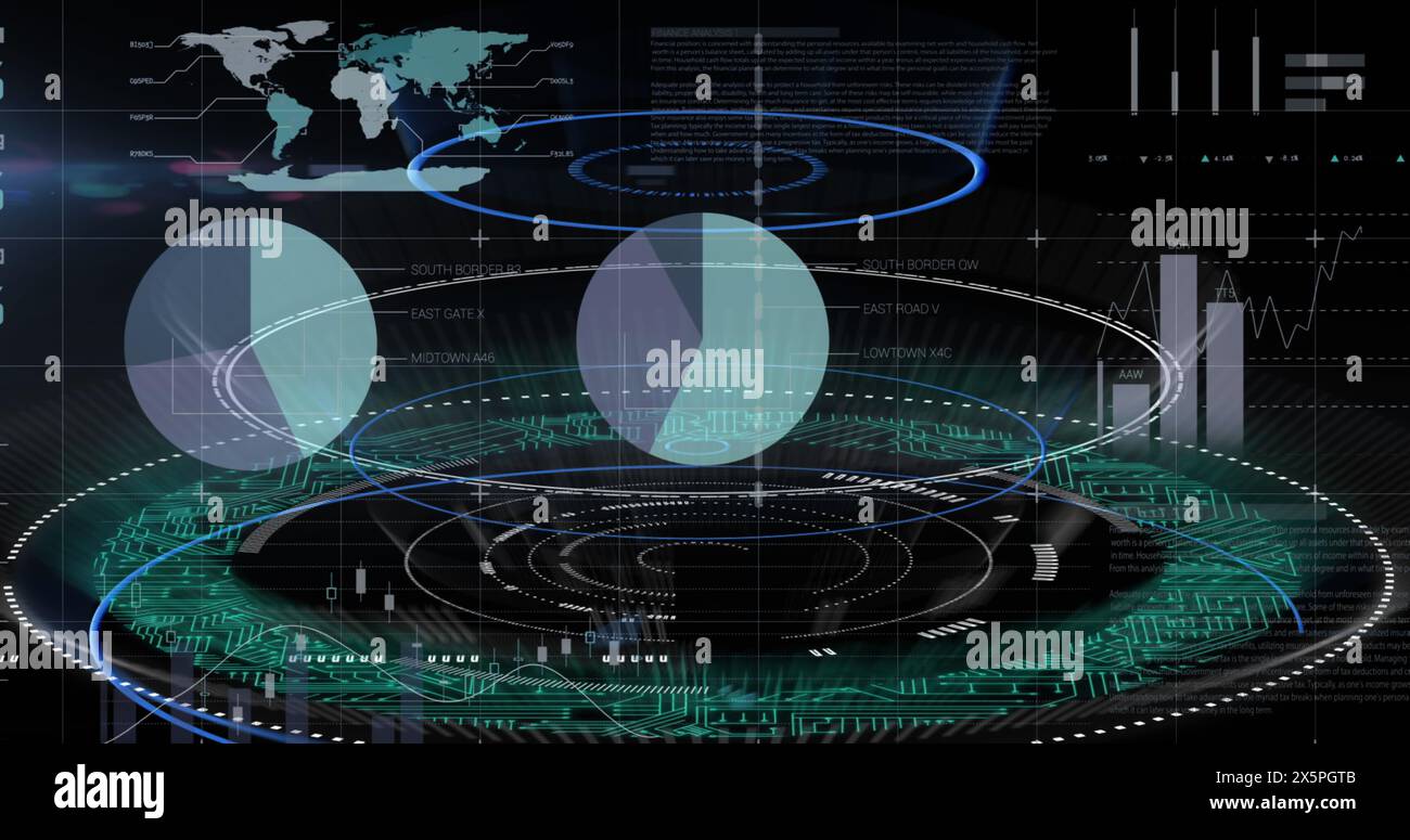 This image features a series of blue and pale blue circles spinning and ...