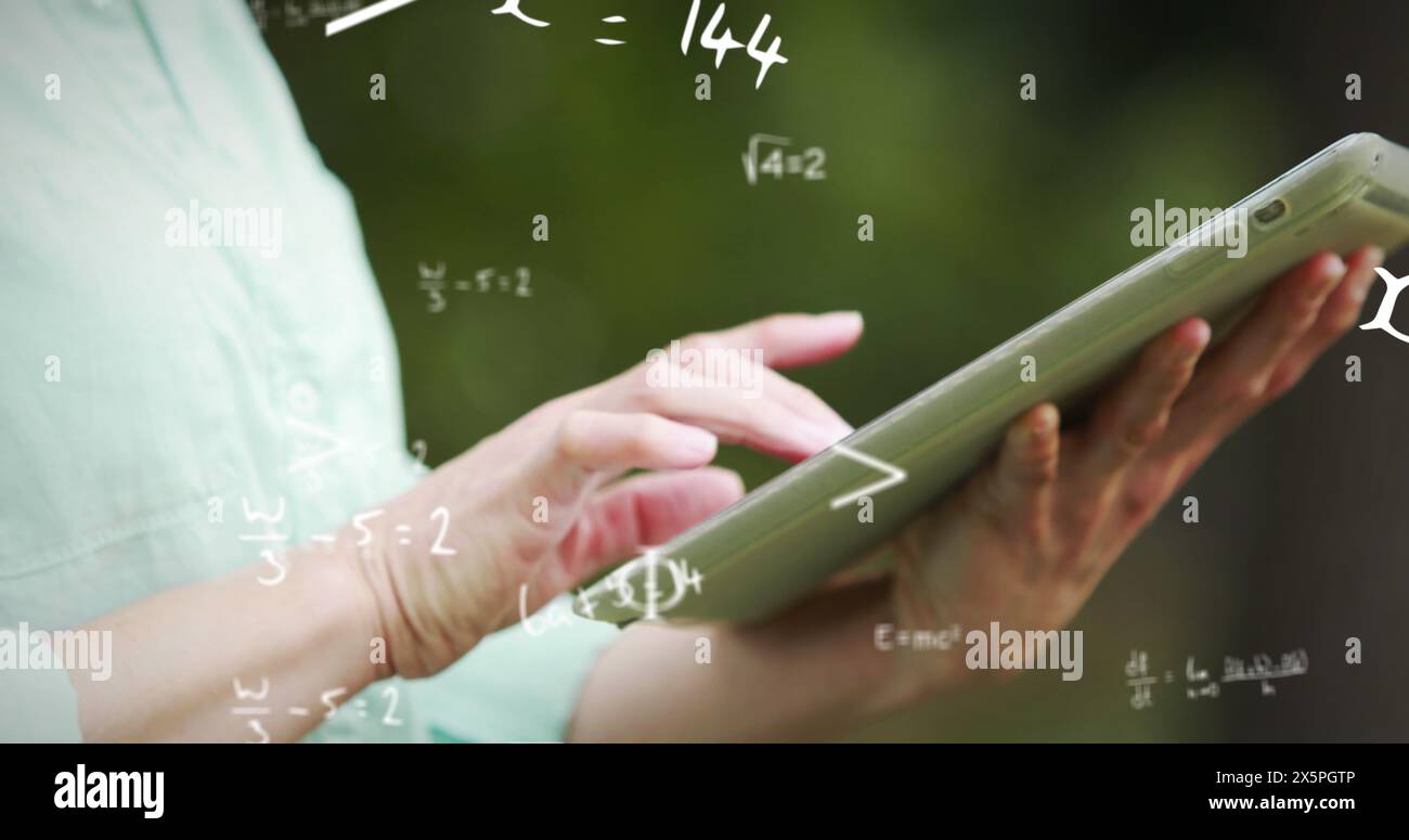 Animation mathematical formula over caucasian hi-res stock photography and images - Alamy