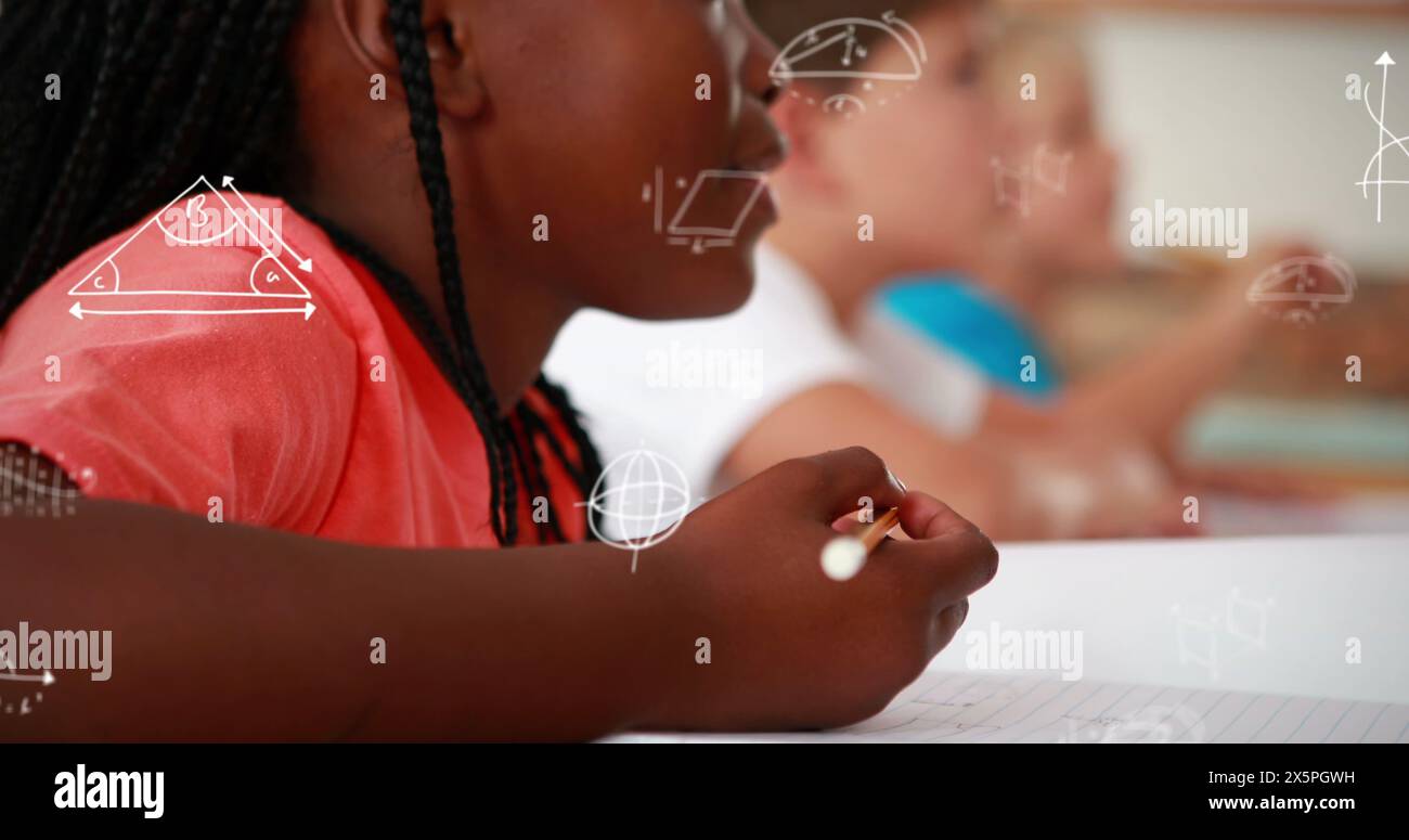 Animation mathematical equations school children hi-res stock ...