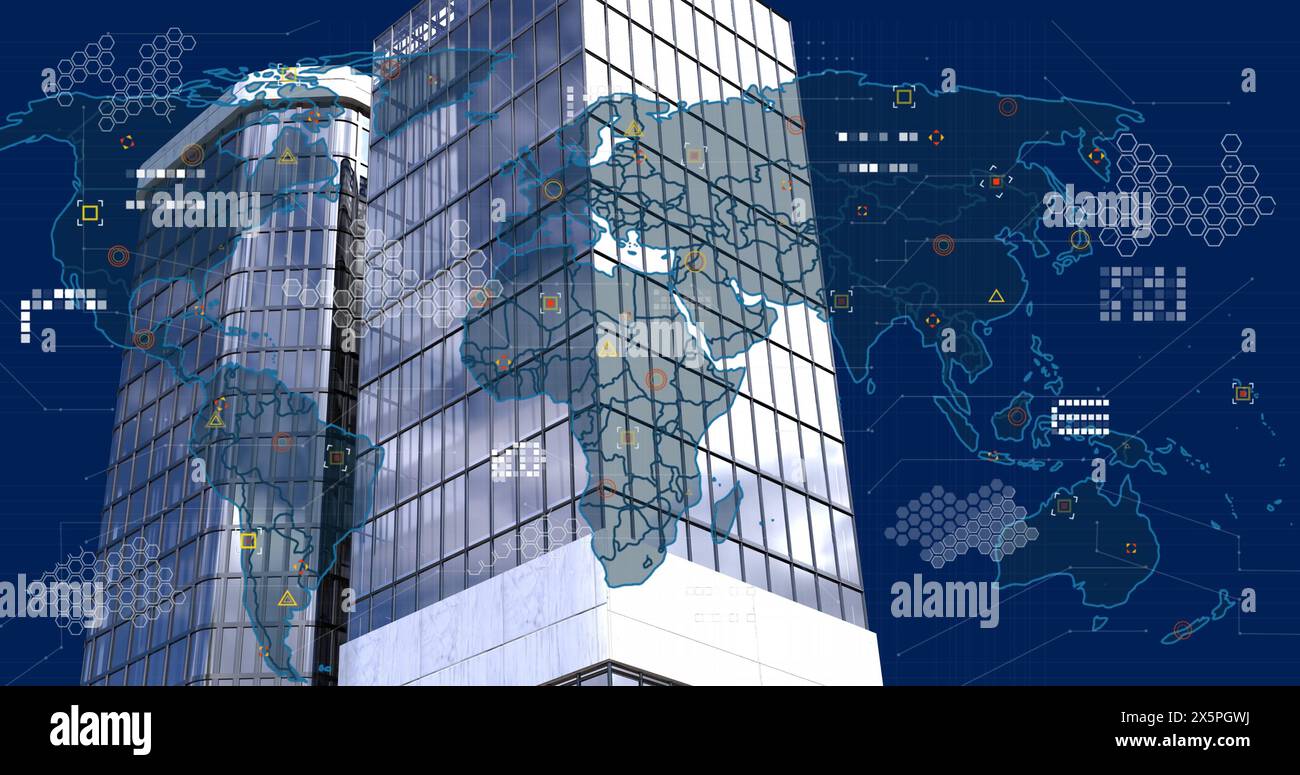 Map with buildings hi-res stock photography and images - Alamy
