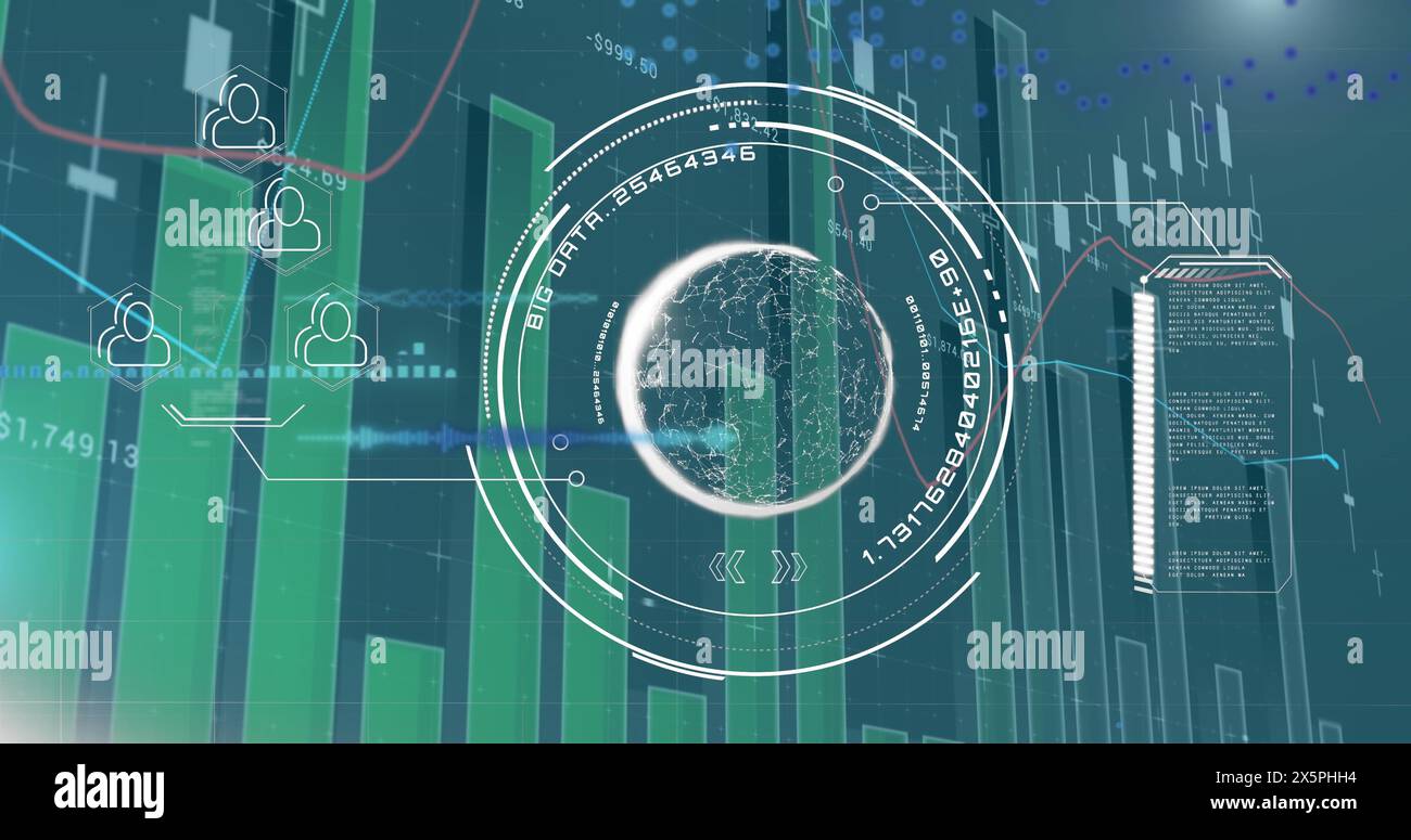 Image of data processing and scope scanning Stock Photo - Alamy