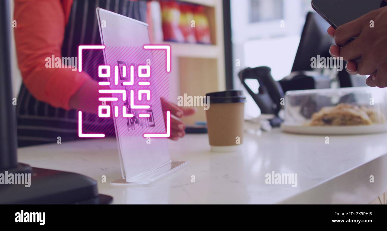 Qr code scanning animation over hi-res stock photography and images - Alamy