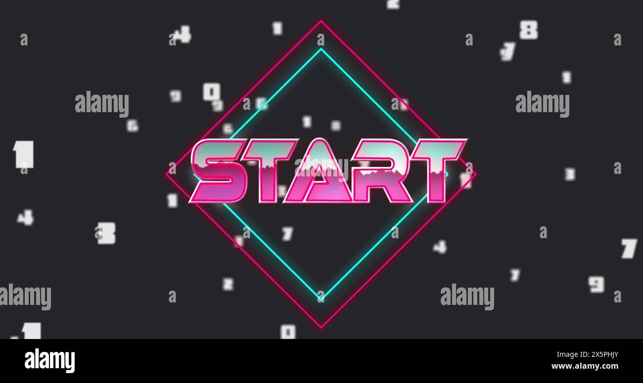 Animation start text shapes on hi-res stock photography and images - Alamy