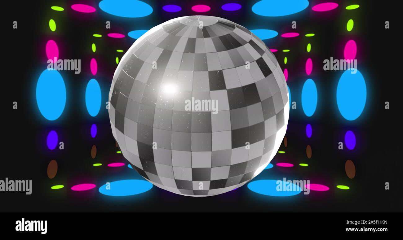 Animation digital disco ball over hi-res stock photography and images ...