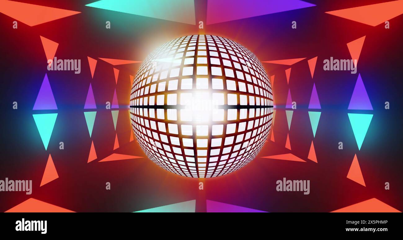 Animation disco ball over shapes hi-res stock photography and images ...