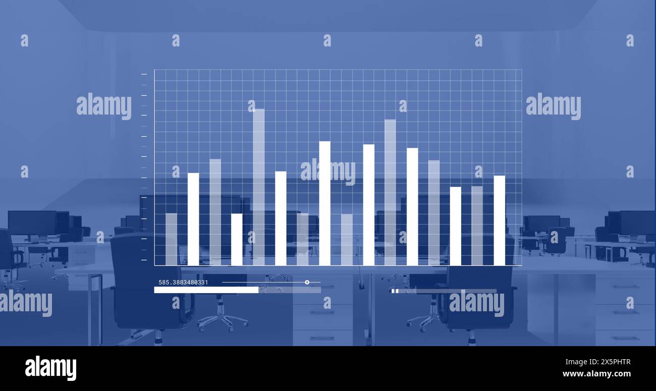Animation blue graph processing data hi-res stock photography and ...