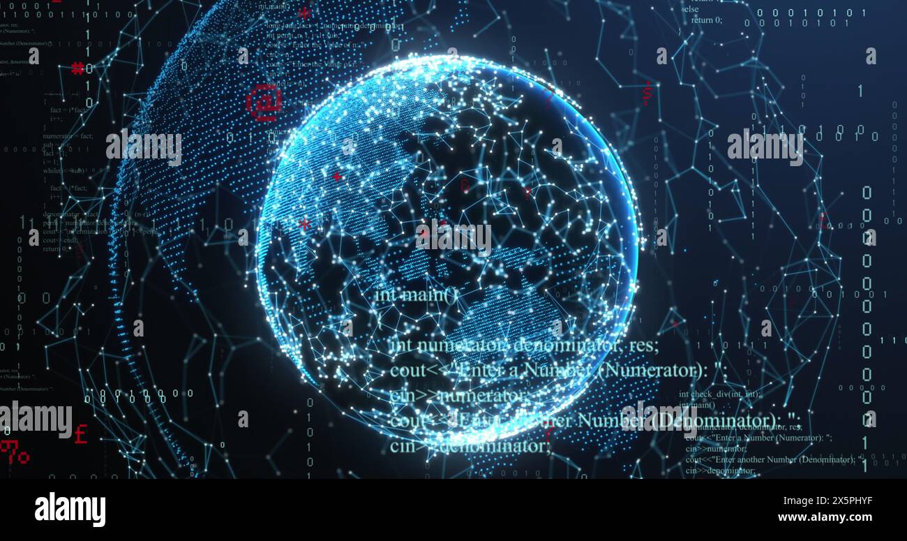 Animation illuminated connected dots forming hi-res stock photography and images - Alamy