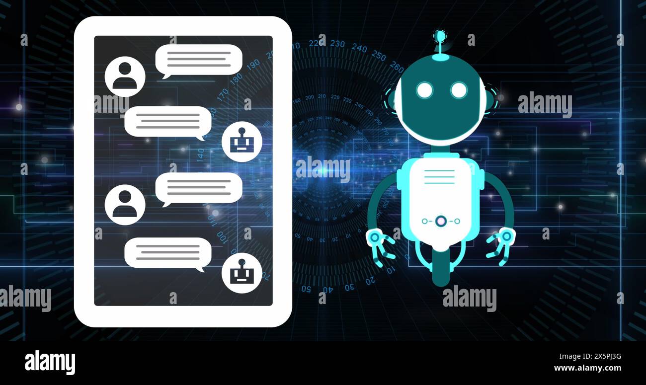 Animation tablet screen ai chatbot hi-res stock photography and images ...