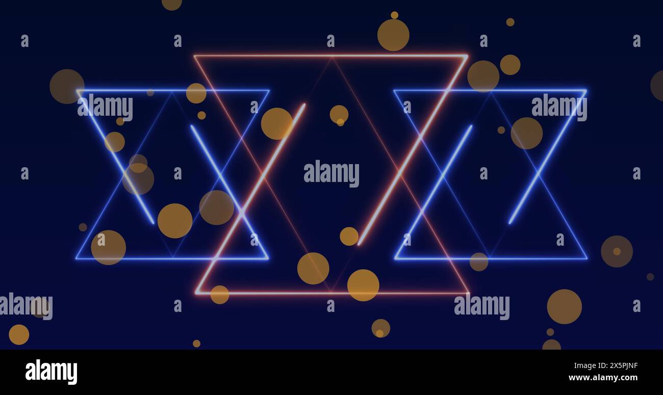 Image of moving shapes on black background Stock Photo - Alamy