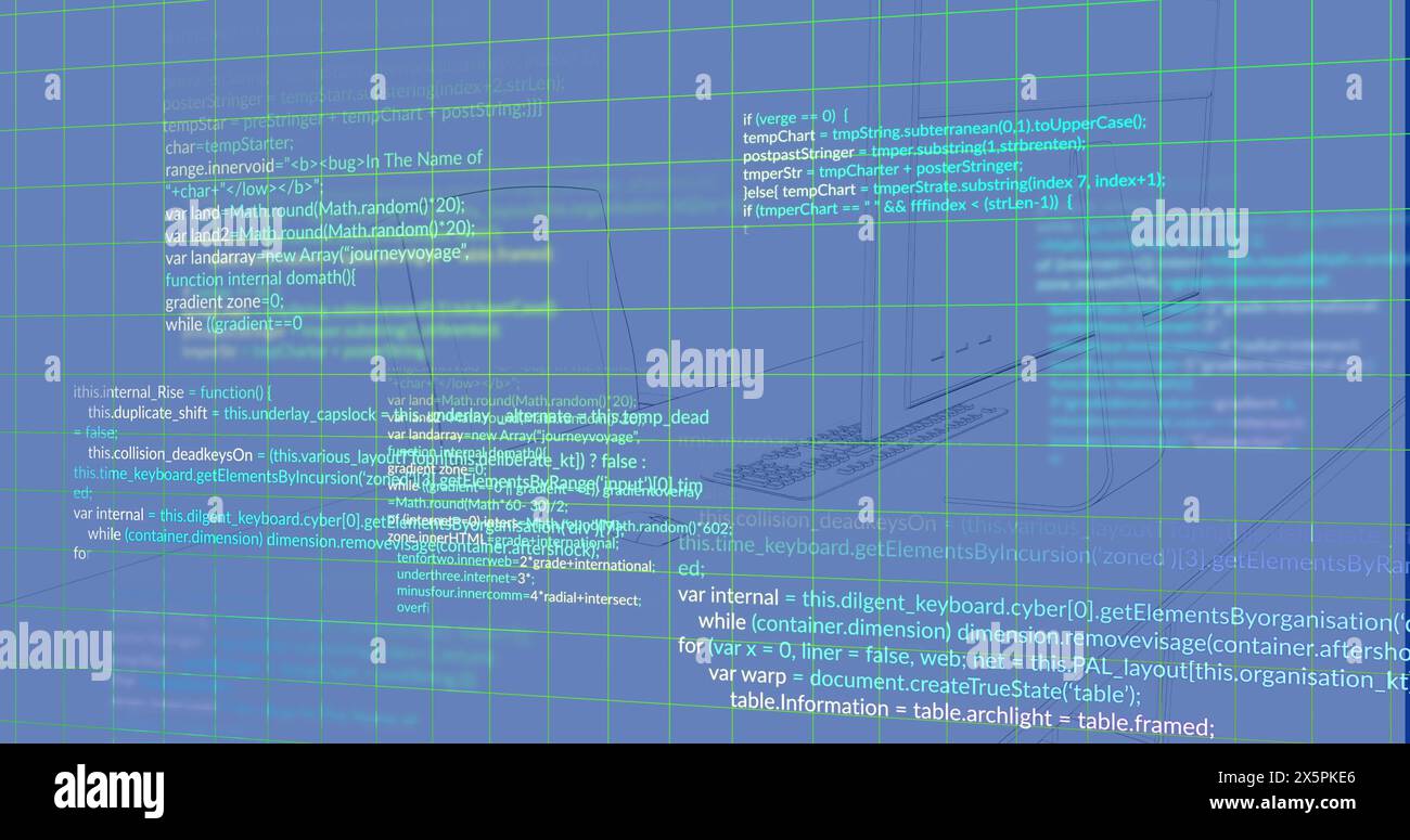 Image of data processing over desk in office Stock Photo - Alamy