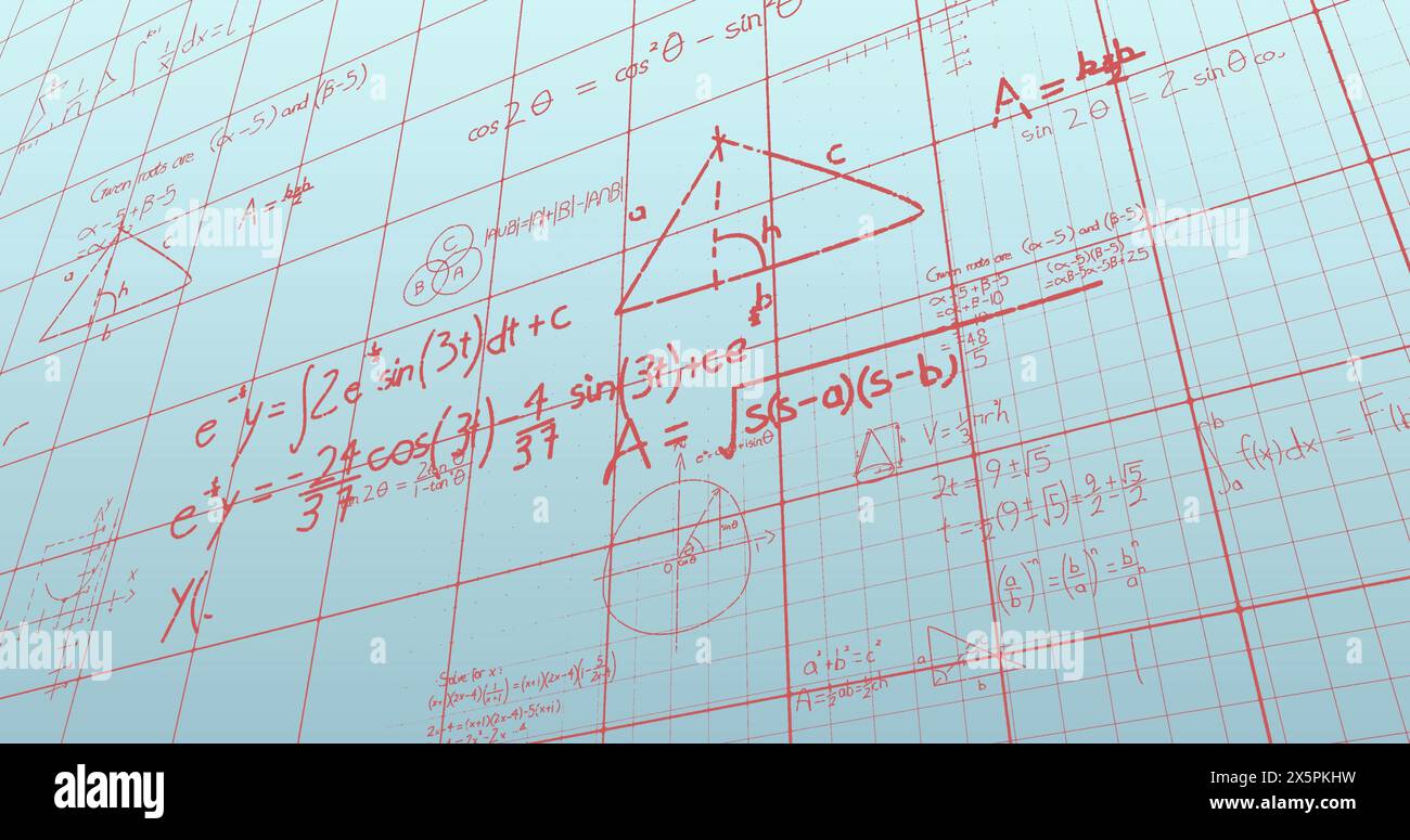 Animation mathematical formulae data processing hi-res stock ...