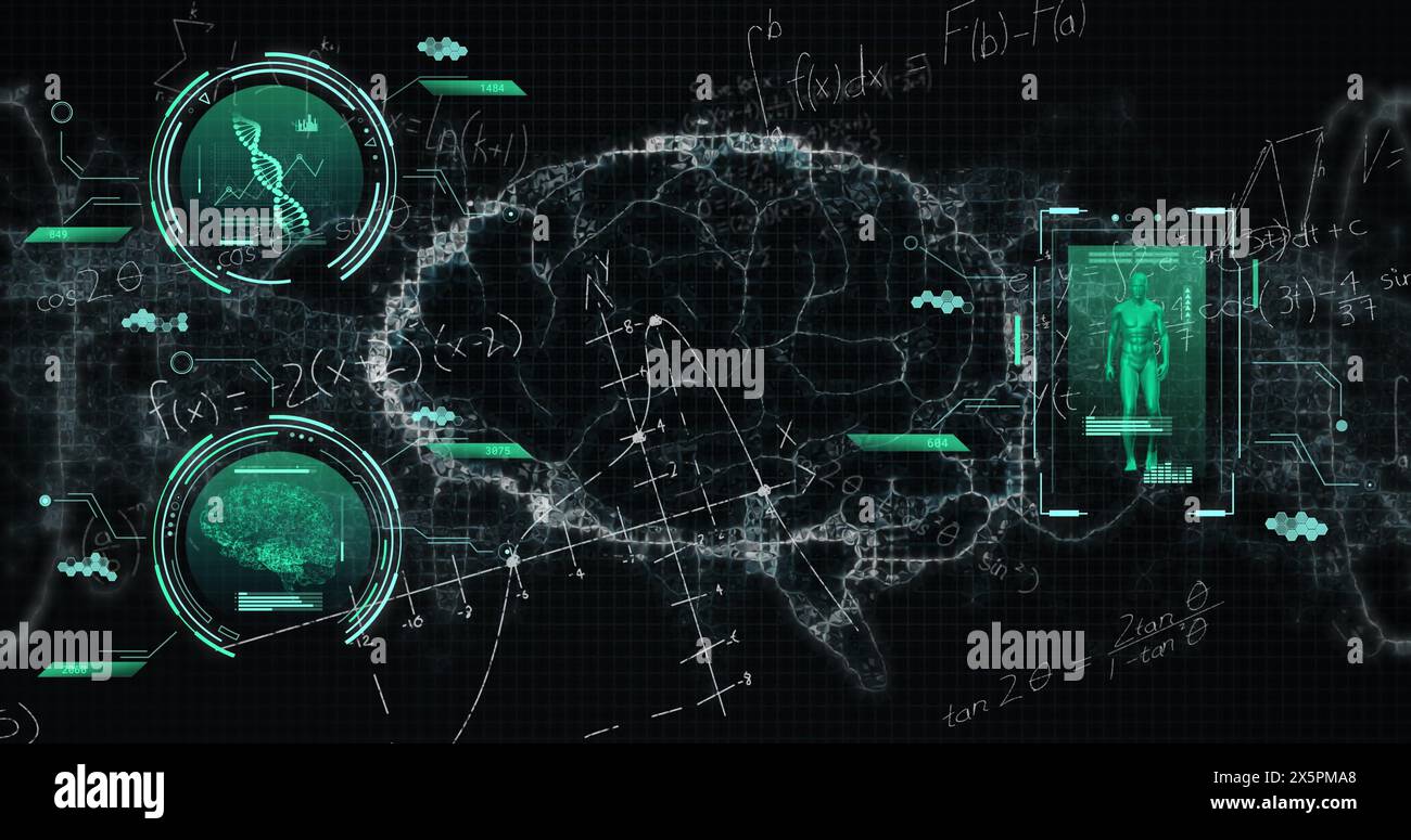 Digital animation brain dna helix hi-res stock photography and images ...