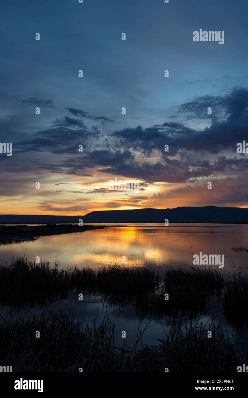 Marsh sunrise, Summer Lake Wildlife Area, Oregon Outback Scenic Byway ...