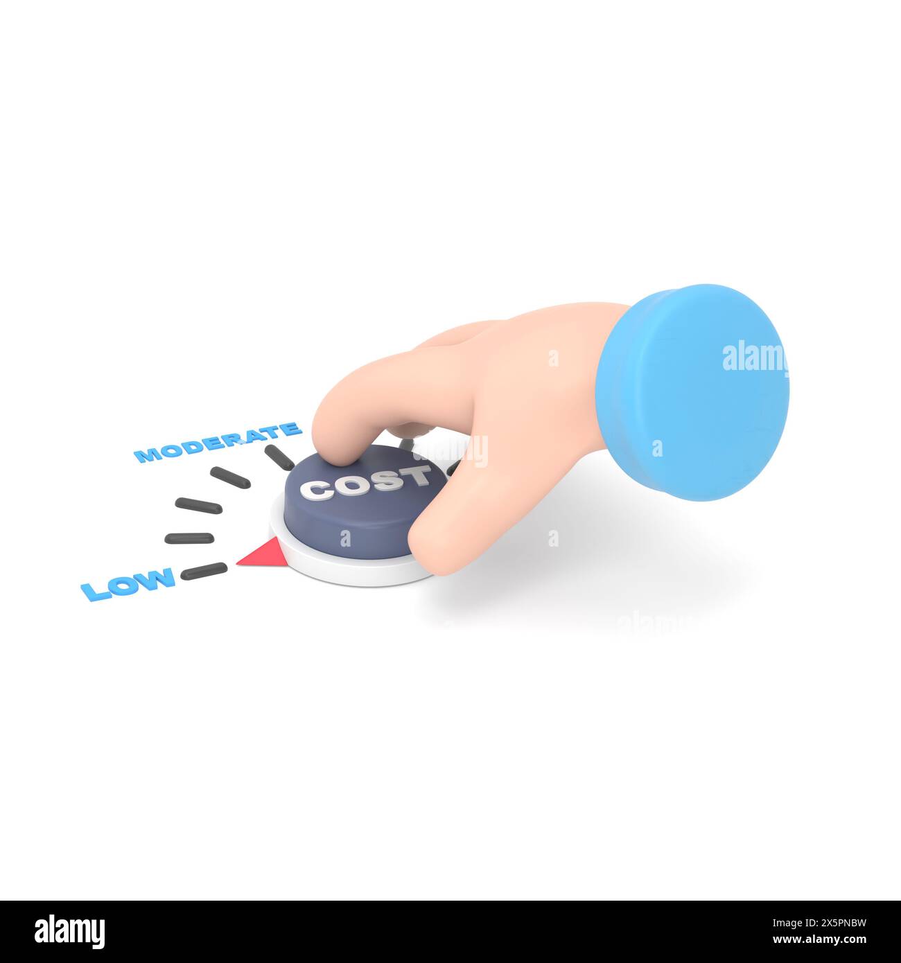 Cartoon Gesture Icon Mockup.Flat 3d isometric businessman hand turn ...