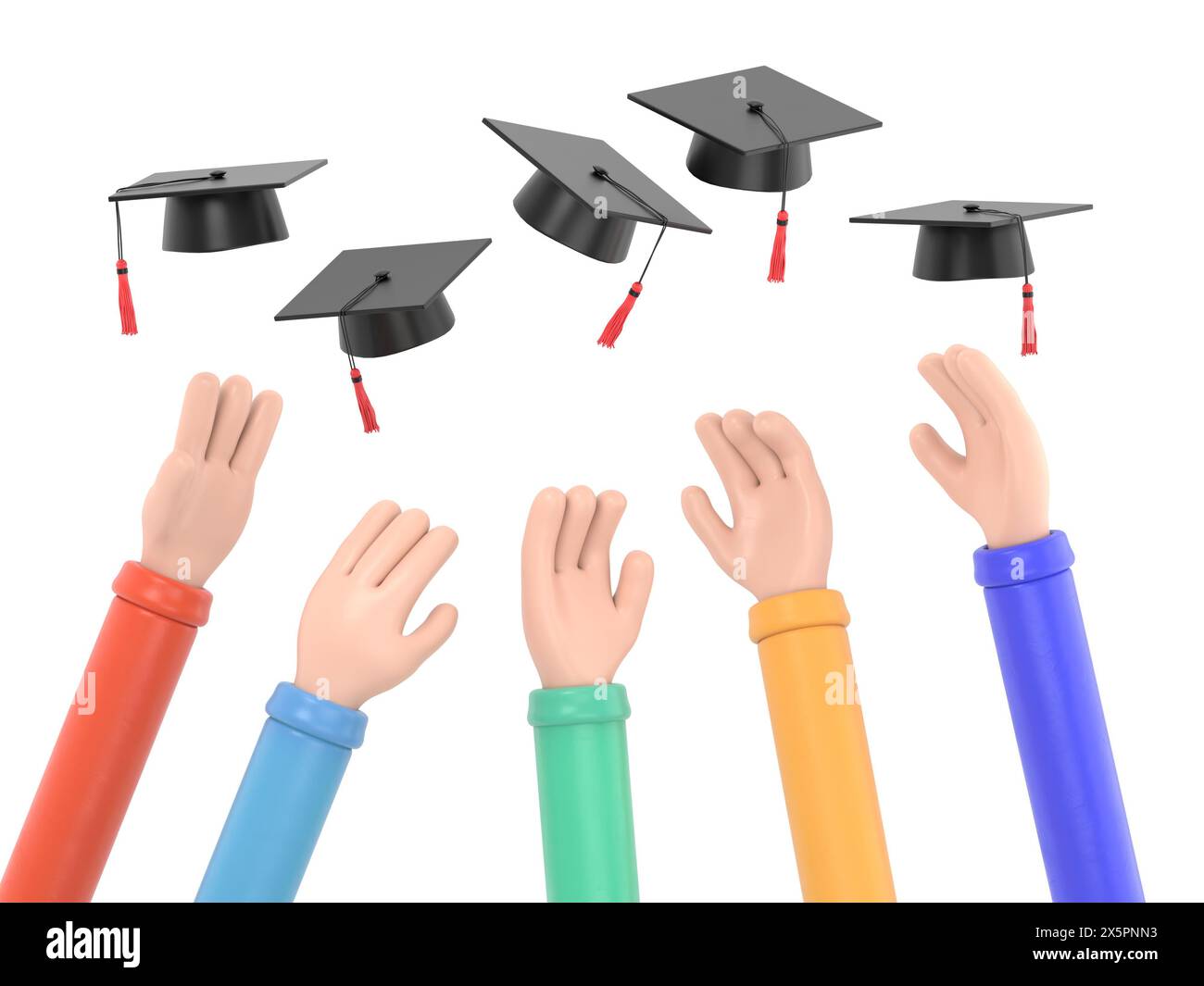 Throwing Graduation Cap Cartoon