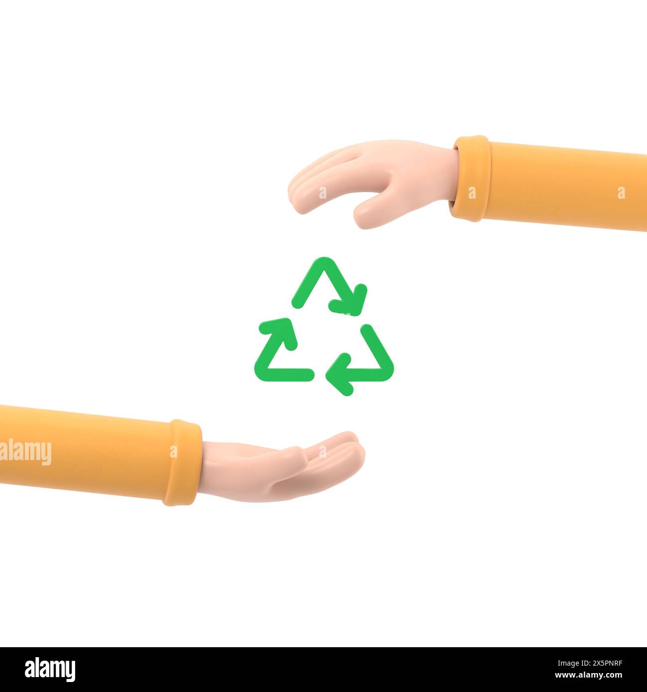 Eco friendly. Save nature. Ecology business. Paper recycle icon in hand ...