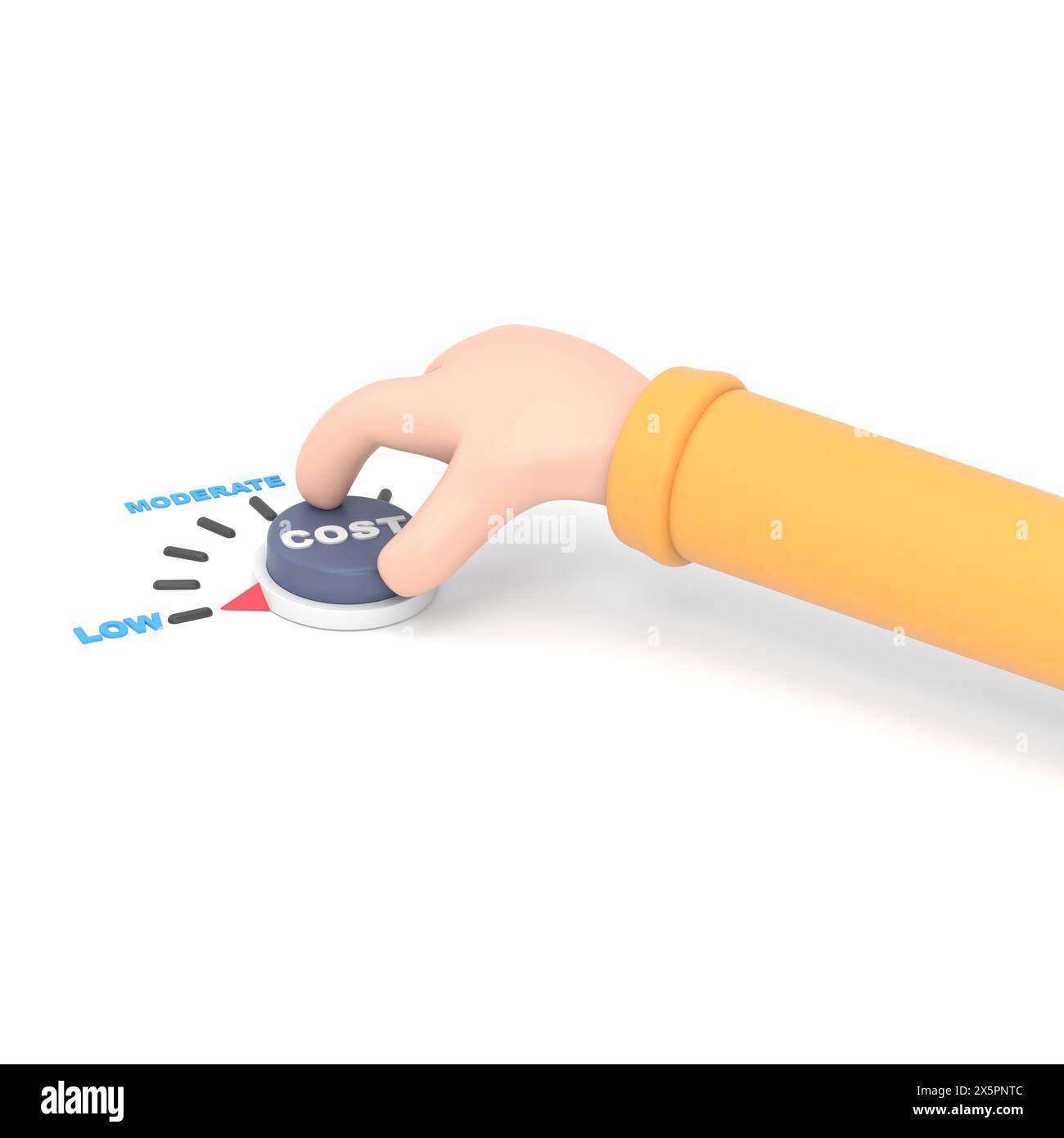 Cartoon Gesture Icon Mockup.Flat 3d isometric businessman hand turn ...