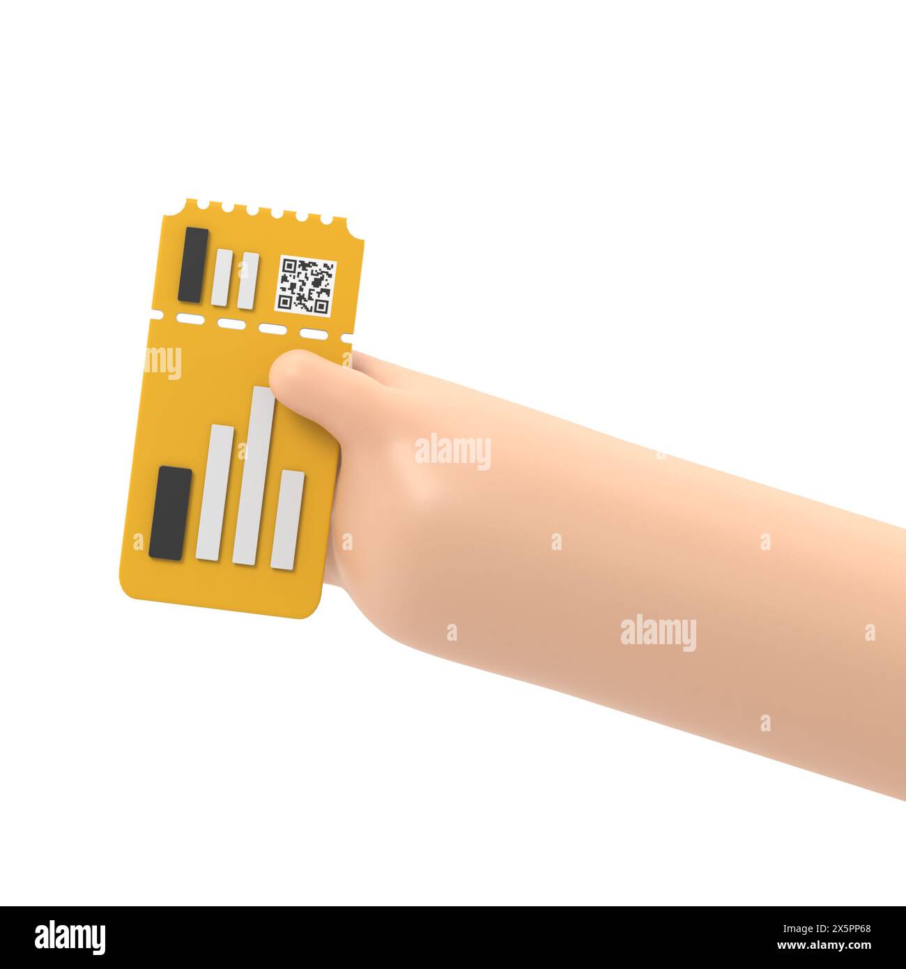 3D airline boarding pass ticket in holding hand, ready tourism and ...