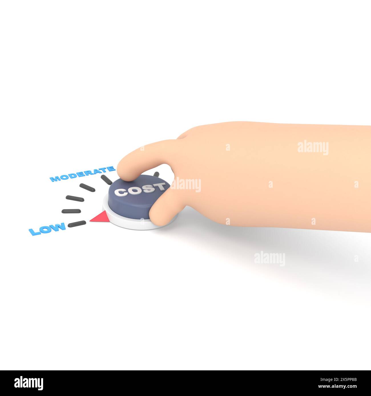 Cartoon Gesture Icon Mockup.Flat 3d isometric businessman hand turn ...