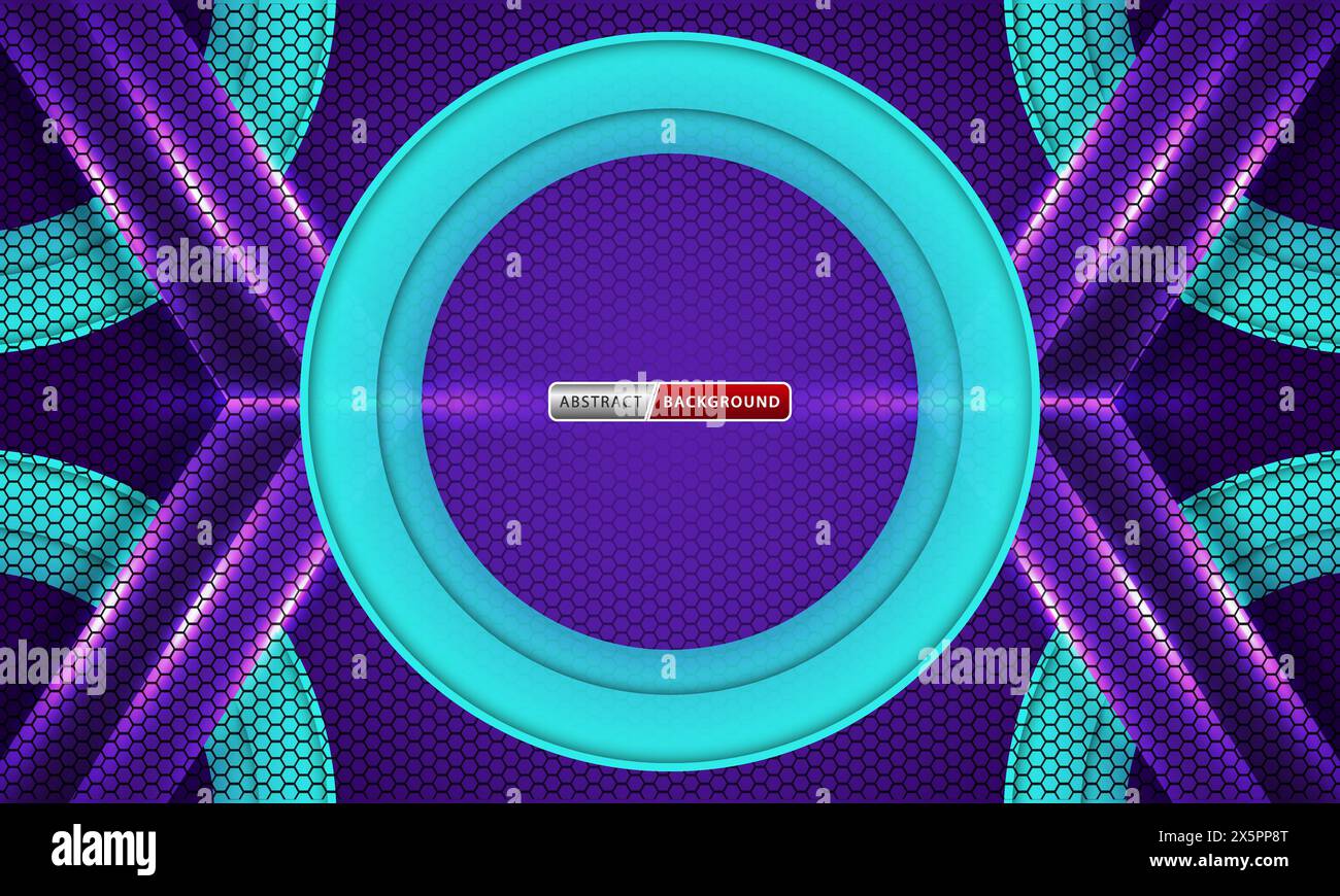 Futuristic abstract technology glowing blue and purple light lines with ...