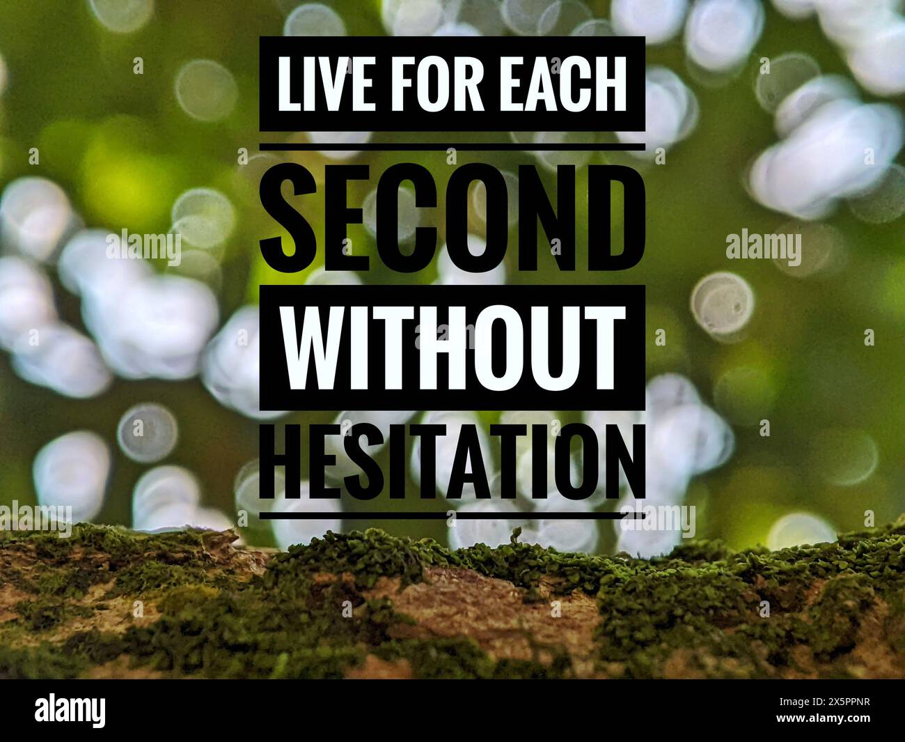 Motivation quotes with text LIVE FOR EACH SECOND WITHOUT HESITATION ...
