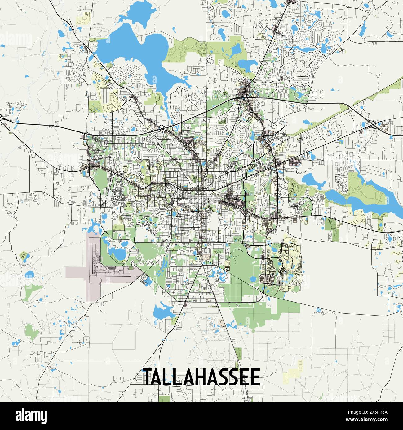 Tallahassee map Stock Vector Images - Alamy