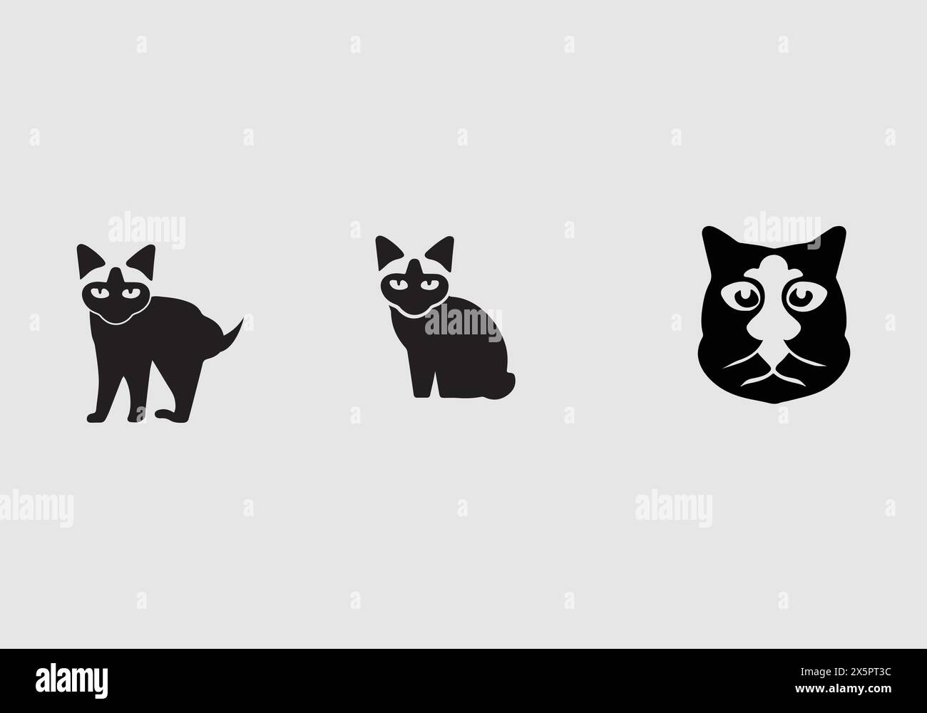 Minimal Black Birman icon illustration design Stock Vector Image & Art ...