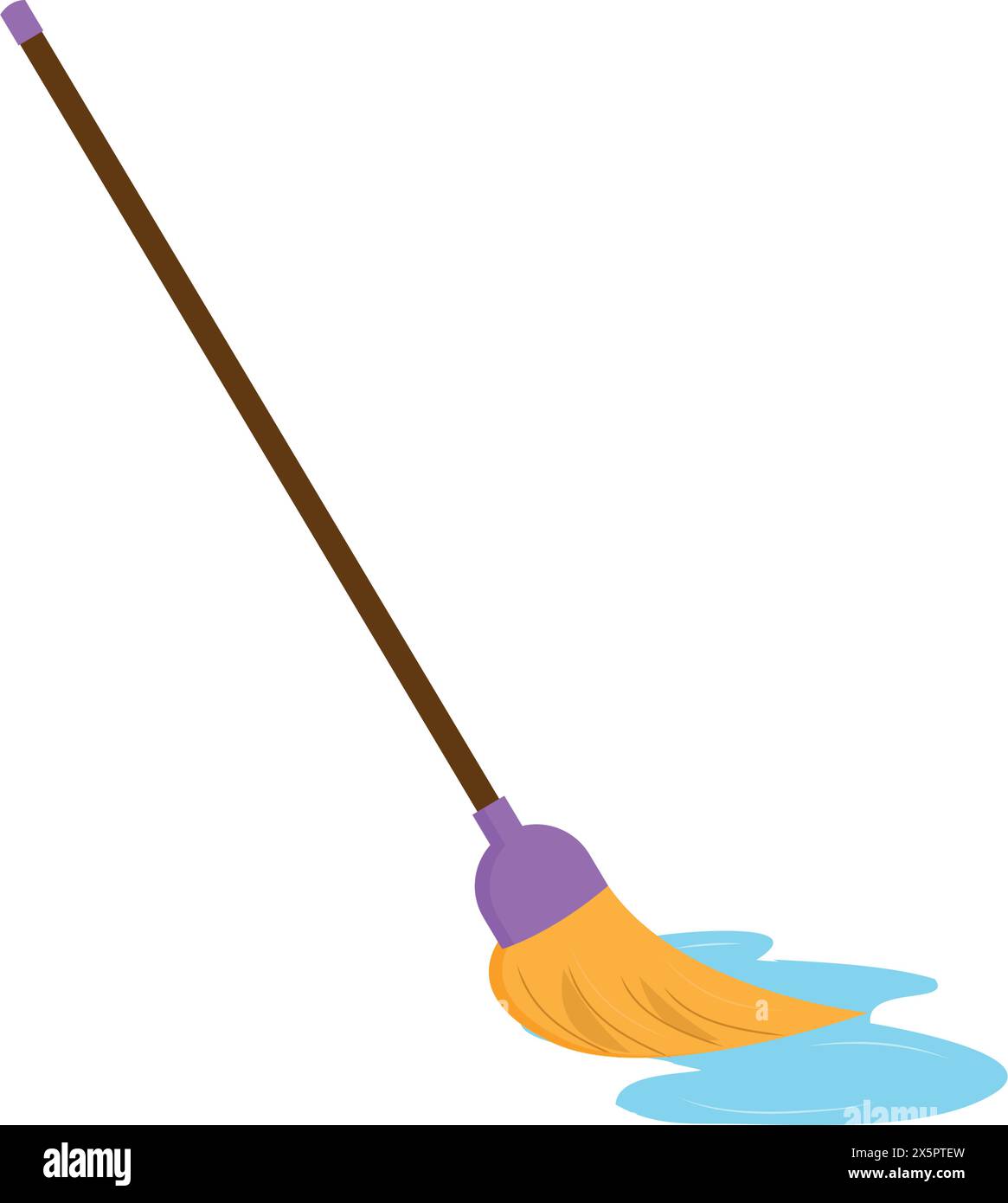 Mop bucket floor clean vector icon. Water mop wash cleaning isolated ...