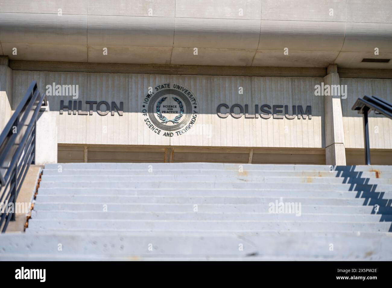 Ames, IA, USA - 10.1.2023: Entrance to Hilton Coliseum at Iowa State ...