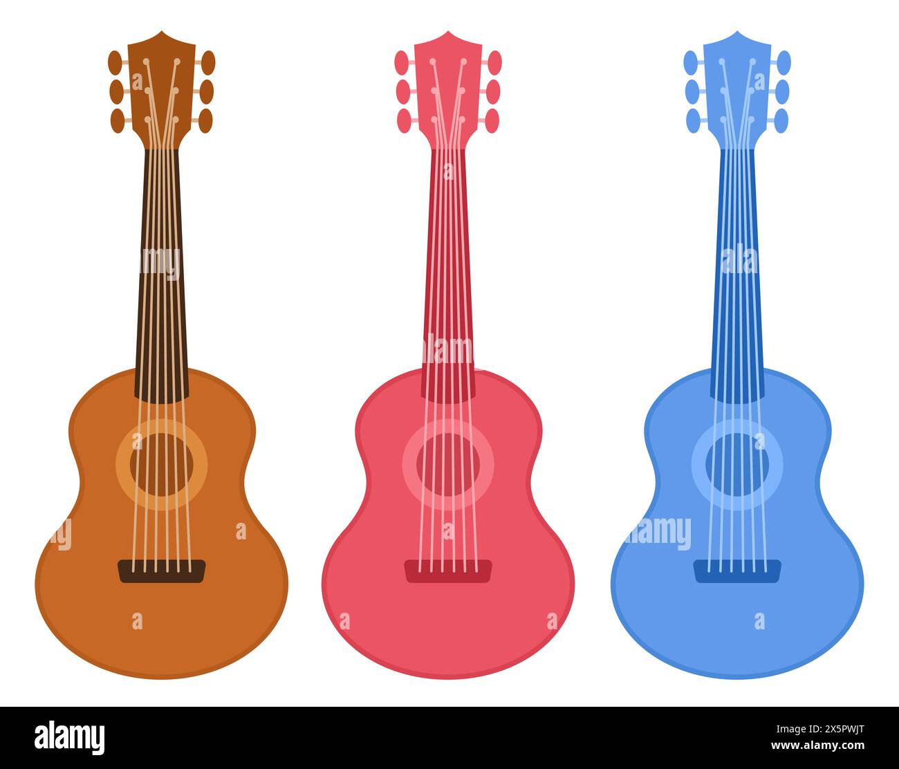 Illustration of guitar flat design isolated cartoon Stock Vector Image ...