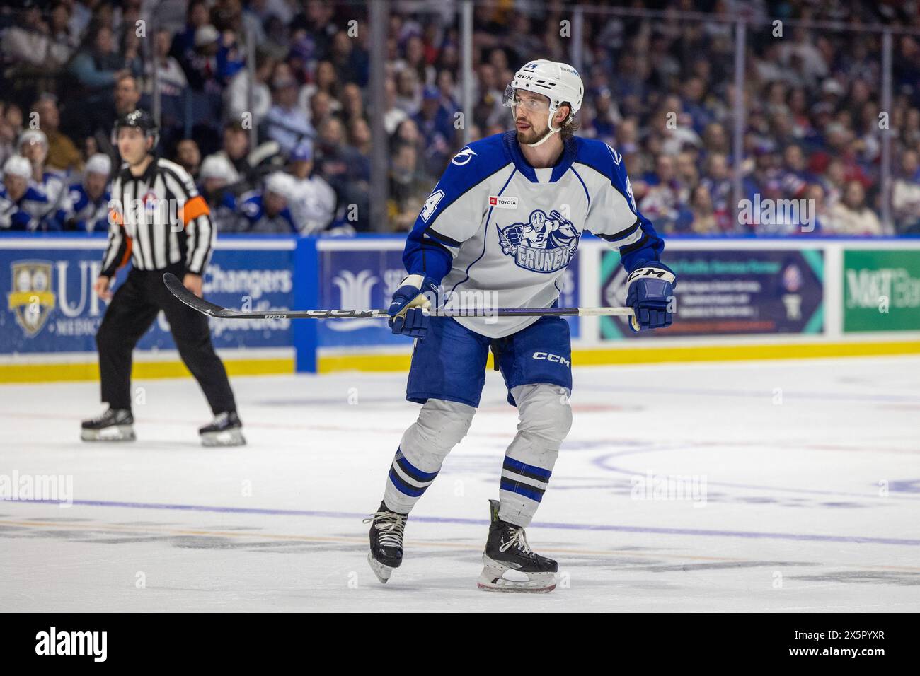 May 10th, 2024: Syracuse Crunch defenseman Max Crozier (24) skates in ...
