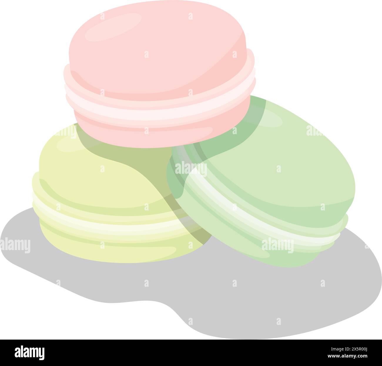 Set of colorful Macarons. Vector on white background Stock Vector Image ...