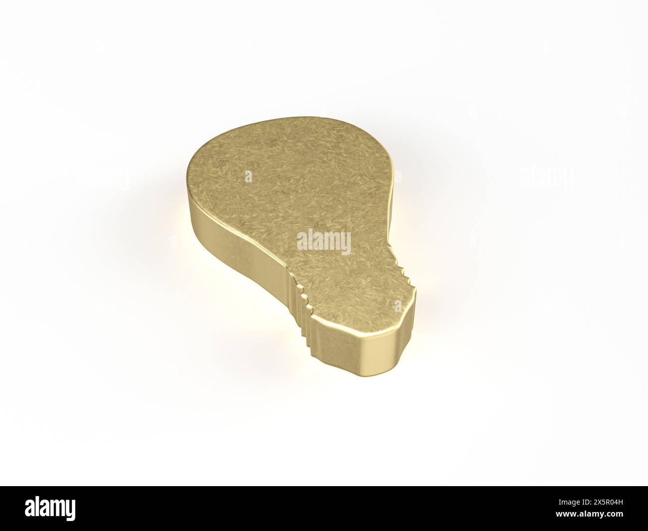 Gold bulb symbol on a white background. 3d illustration Stock Photo - Alamy