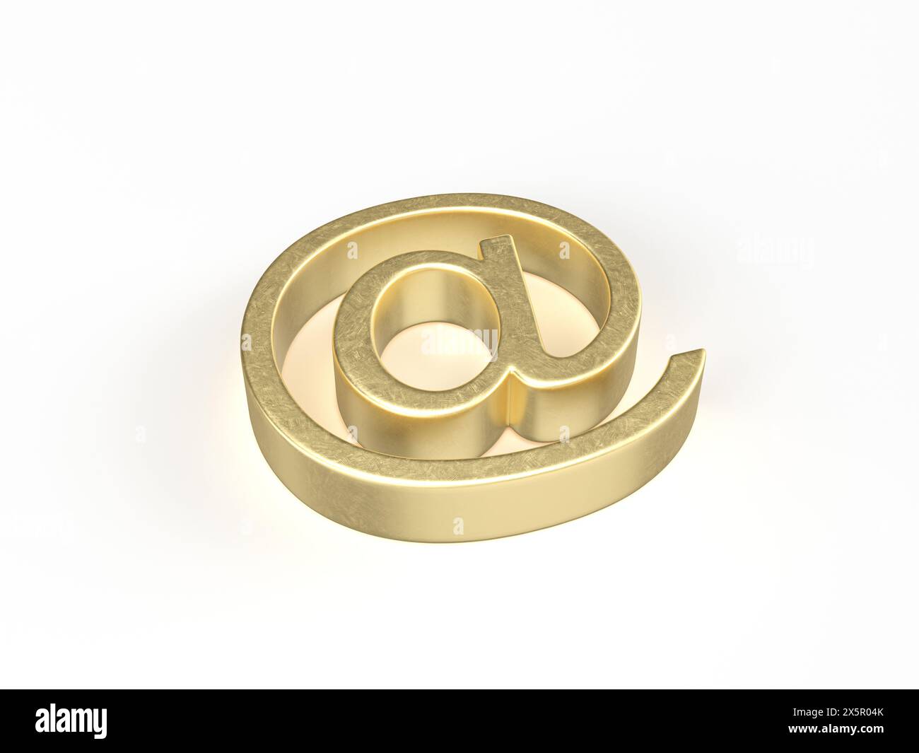 Gold email symbol on a white background. 3d illustration Stock Photo ...