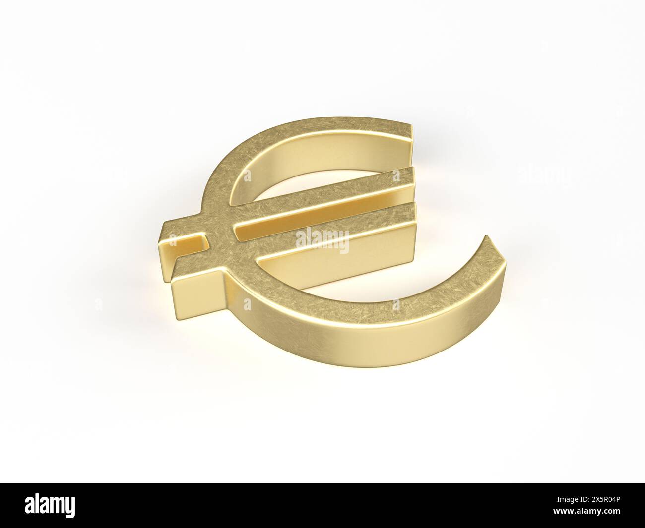 Gold euro symbol on a white background. 3d illustration Stock Photo - Alamy