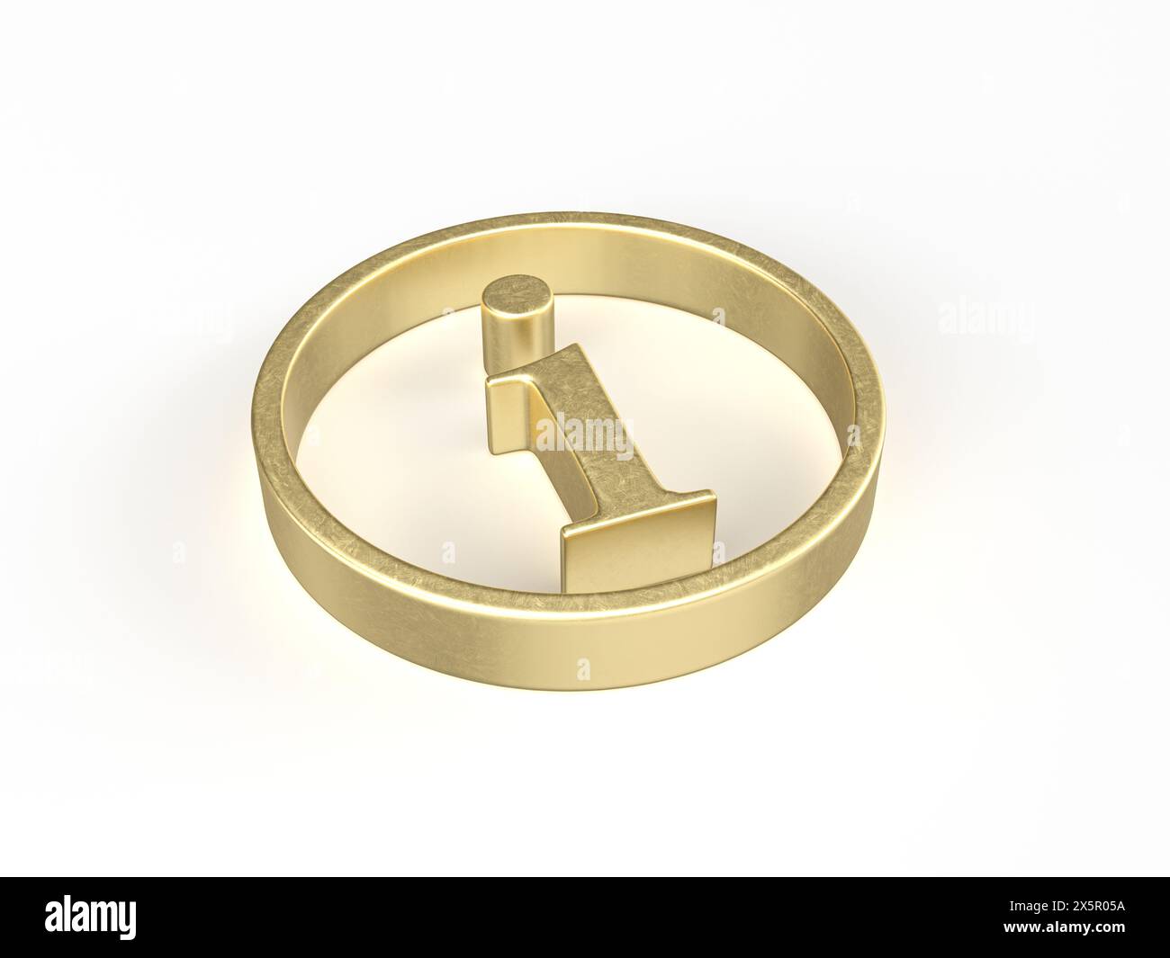 3d golden information symbol hi-res stock photography and images - Alamy