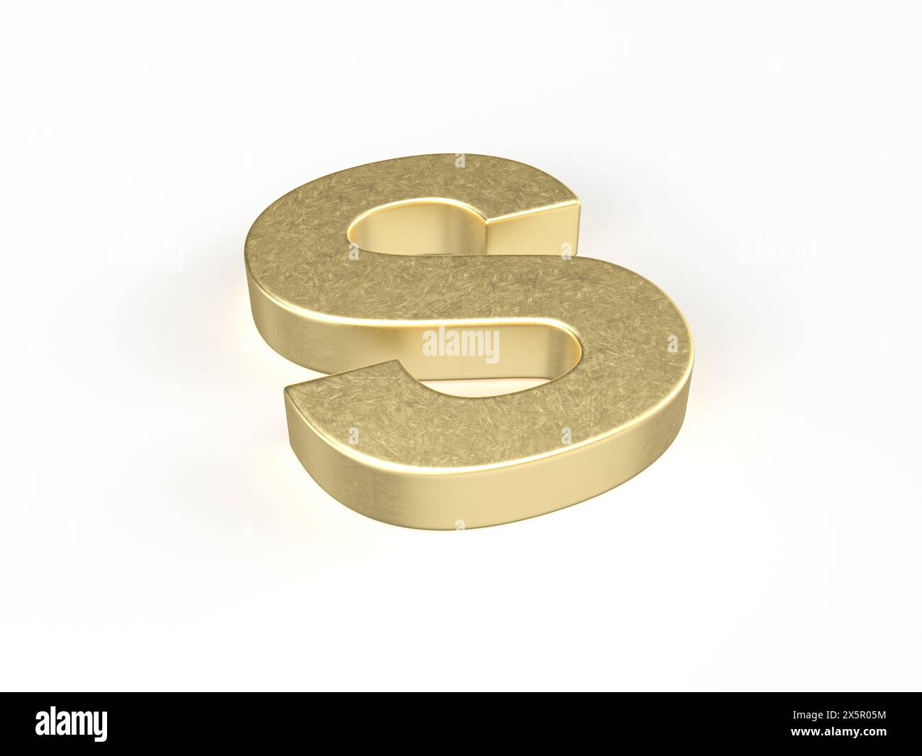 Gold letter S on a white background. 3d illustration Stock Photo - Alamy
