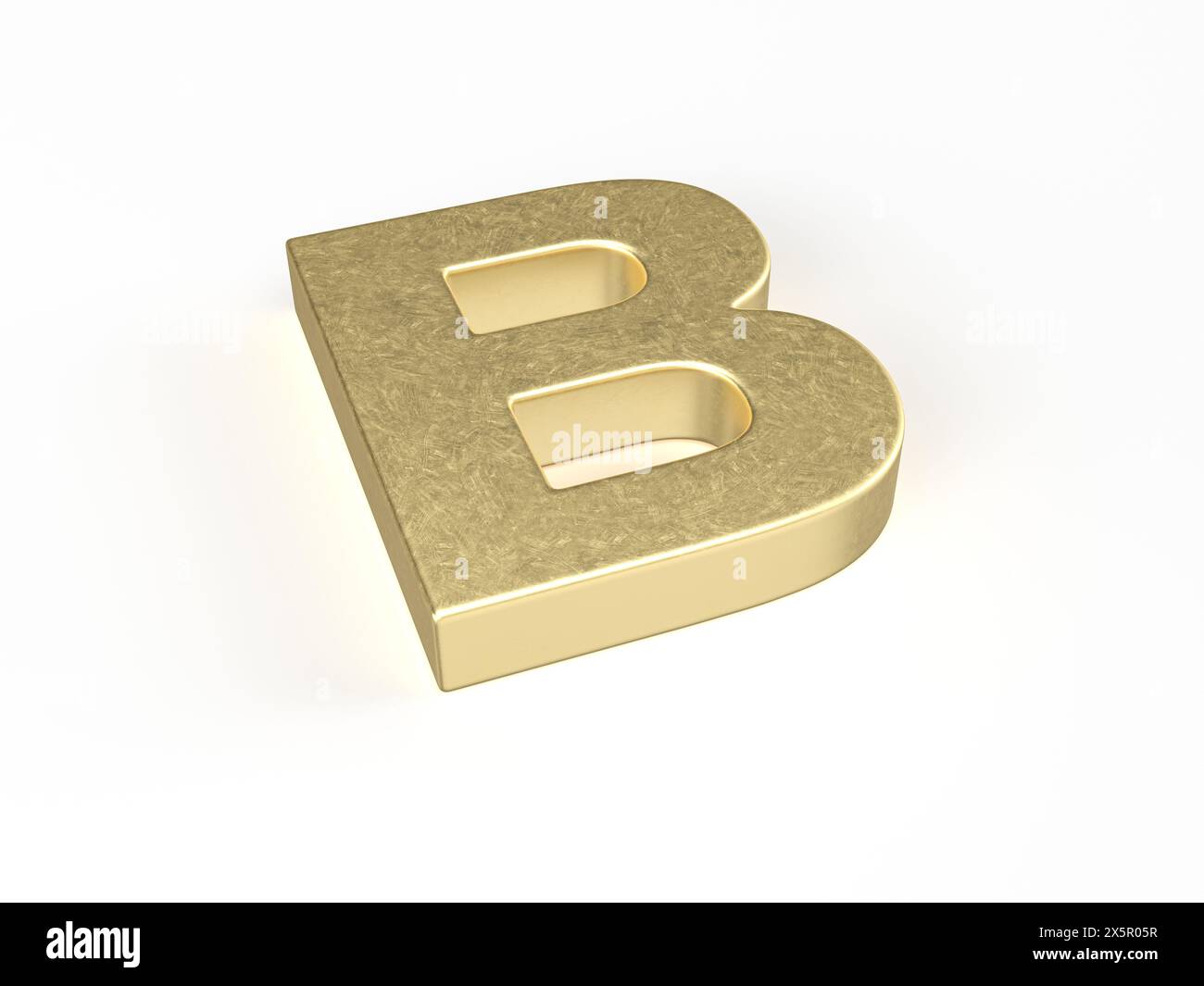 Gold letter B on a white background. 3d illustration Stock Photo - Alamy