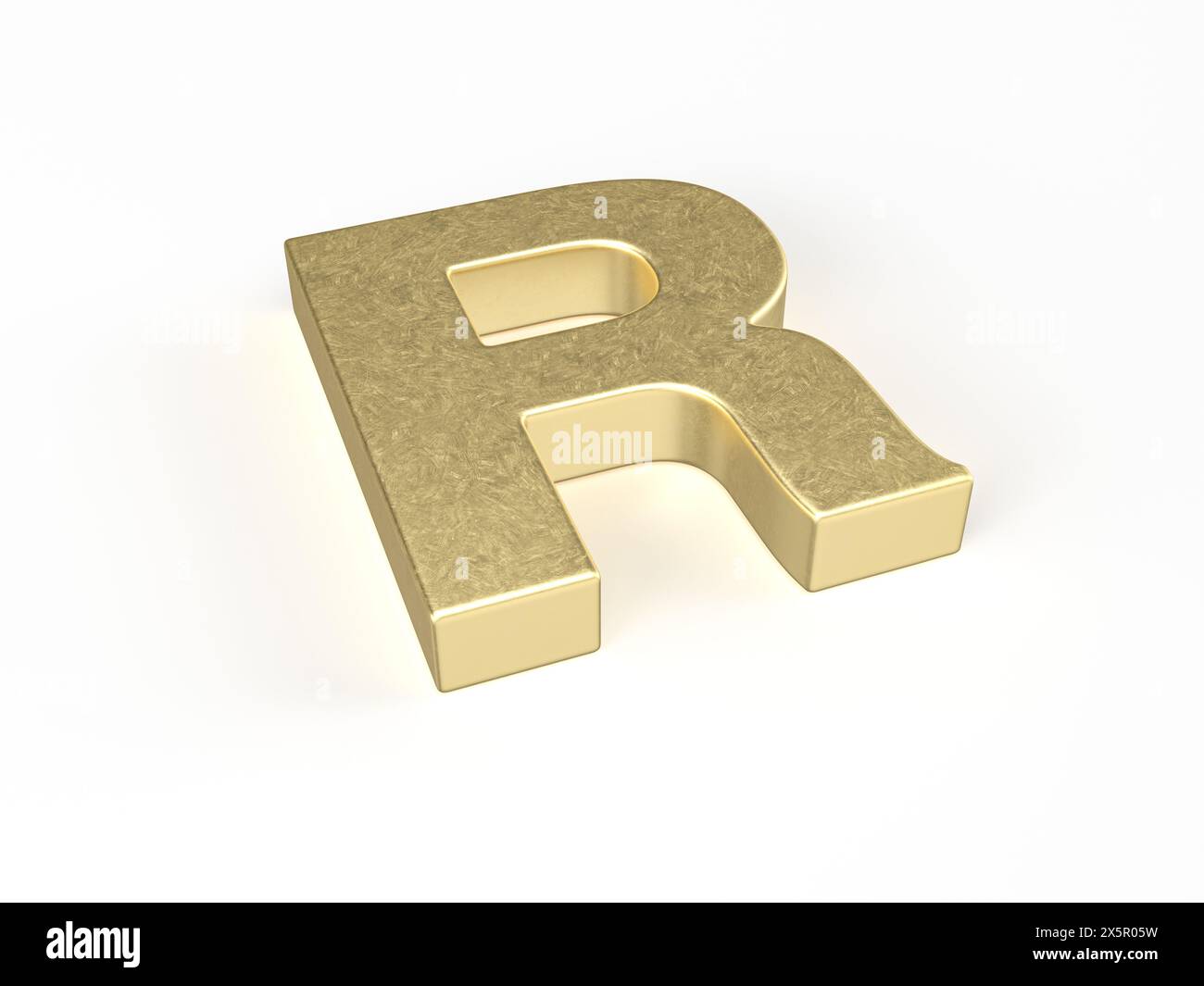Gold letter R on a white background. 3d illustration Stock Photo - Alamy