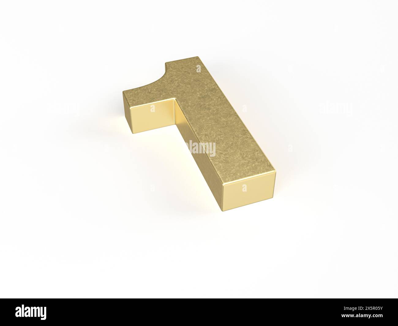 Gold number one on a white background. 3d illustration Stock Photo - Alamy