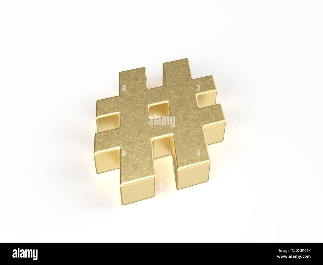 Gold number symbol on a white background. 3d illustration Stock Photo ...