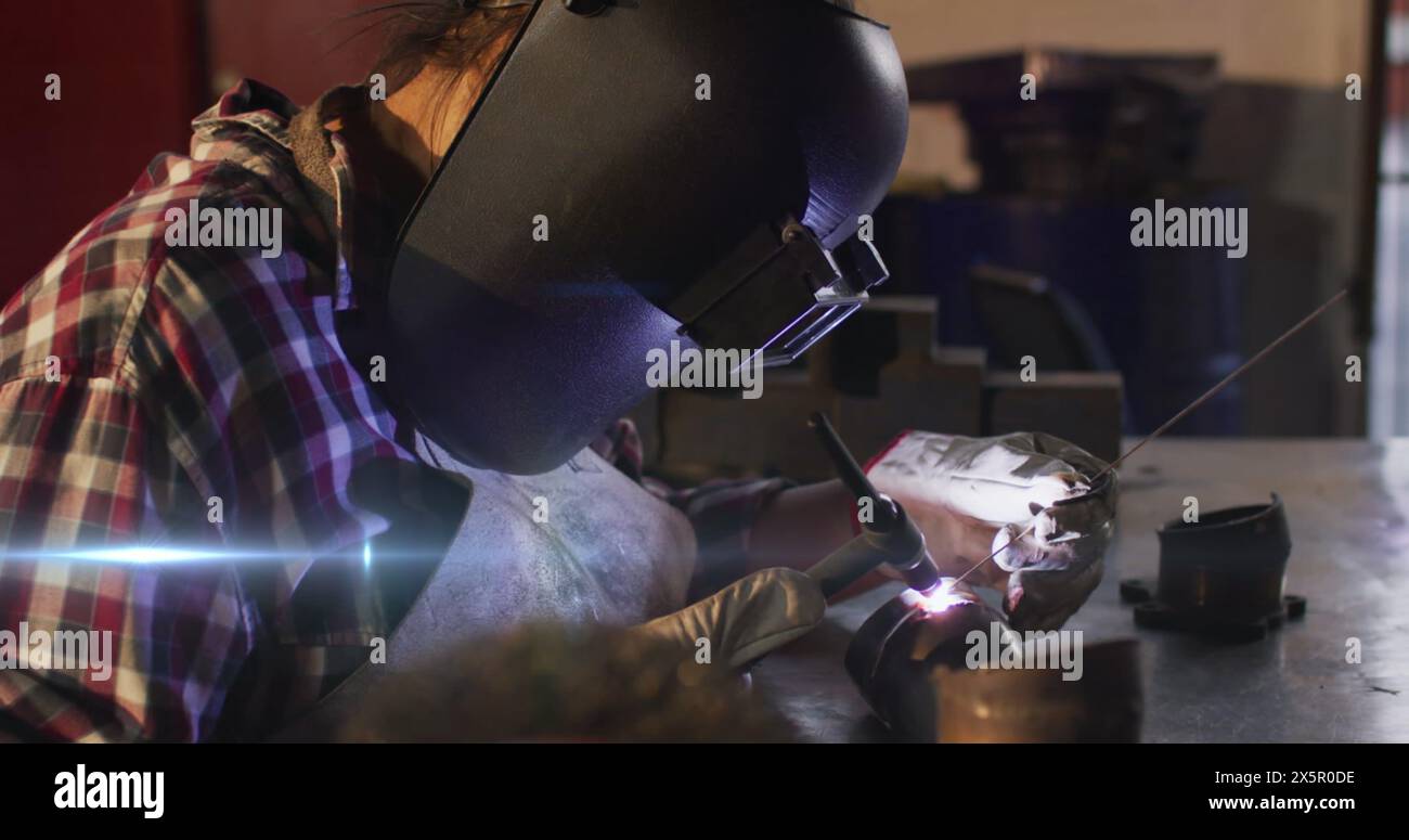 Factory worker wearing safety helmet hi-res stock photography and ...