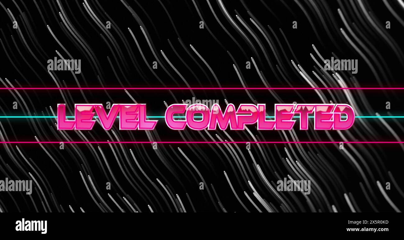 Image of level completed between lines over lines moving in spiral ...